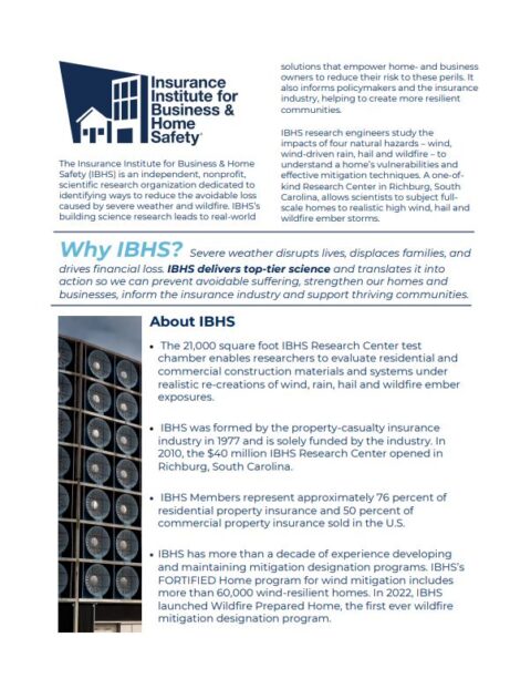 Wildfire Prepared Home - A Program of IBHS - Media Resources